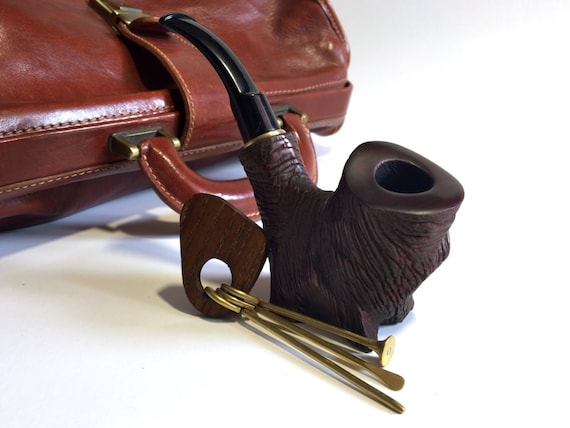 Wooden Smoking Pipe Kit Tobacco Bowl Gift Set Wood Smoking - Etsy