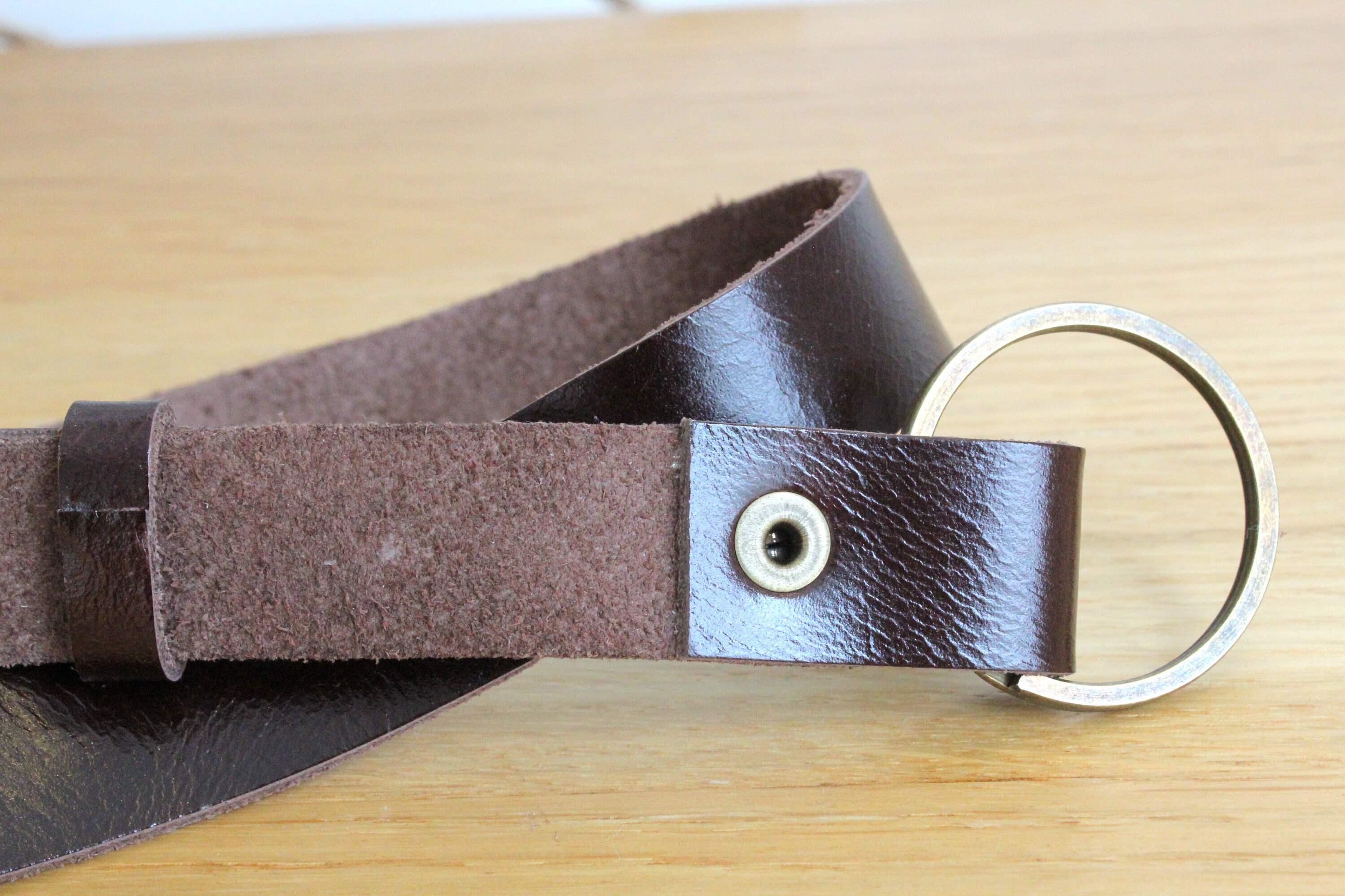 Leather lanyard key ring lanyard bronze key ring lanyard | Etsy