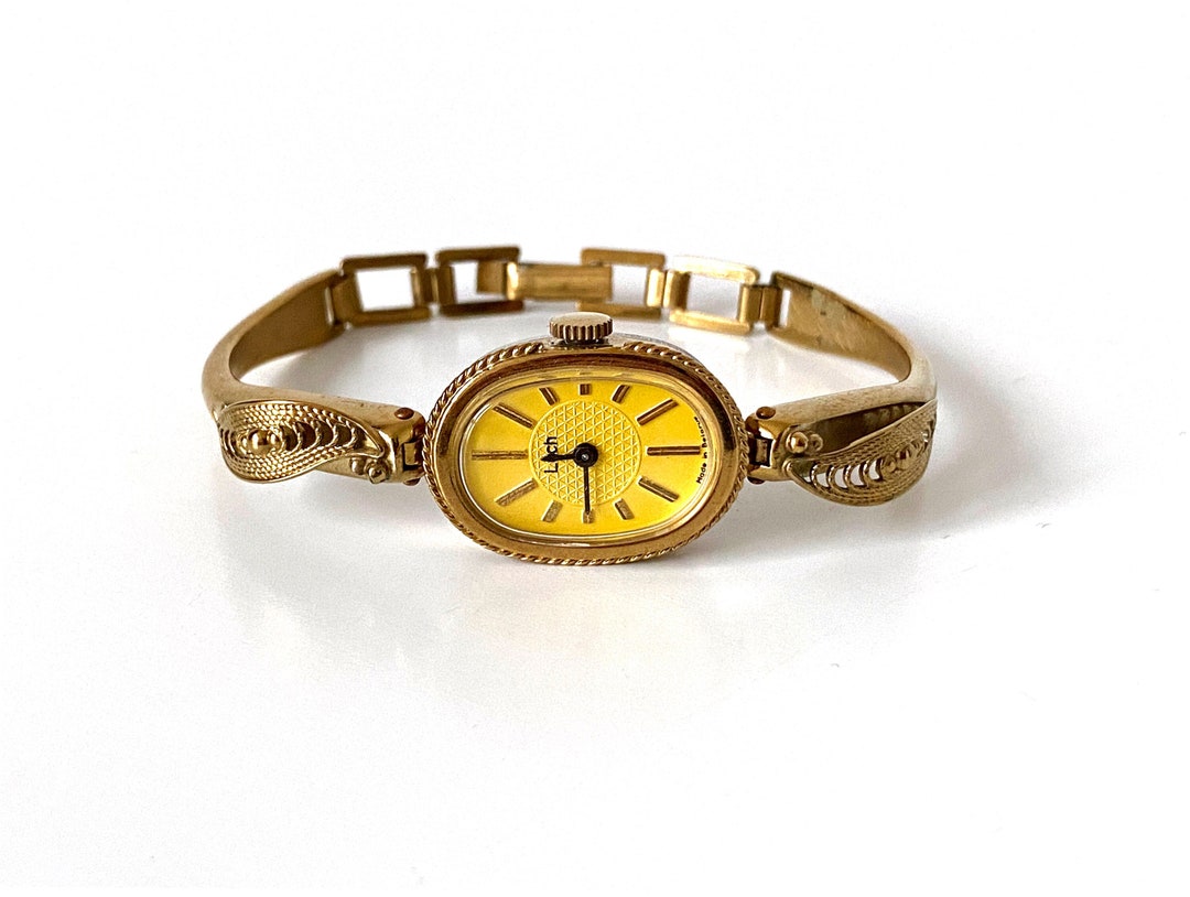 Unique Super Small Rose Gold Vintage Women's Watch. Rose Gold Bangle ...