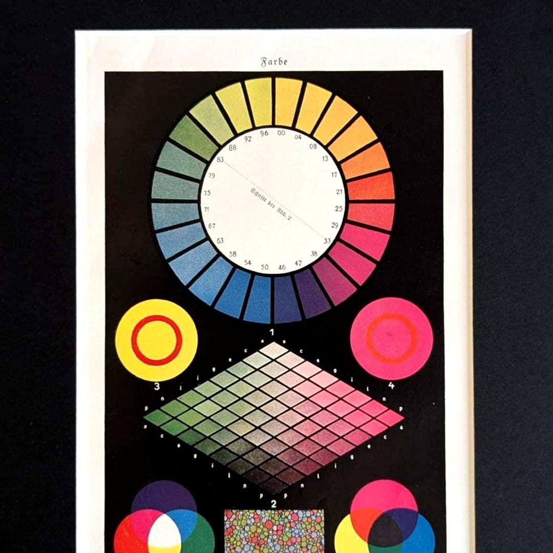 Color Theory Antique Lithograph From 1927 Vintage Print Color Spectrum ...