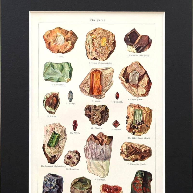 Mineral Rock Lithograph - Etsy