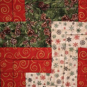Christmas Blocks Throw Quilt - Etsy