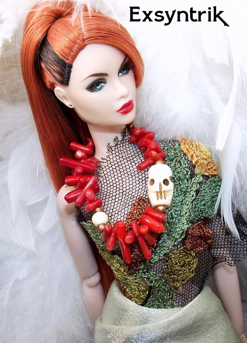 VOODOO Coral Vol.9 Ooak Skull Gothic Jewelry for 12 Dolls Like ...