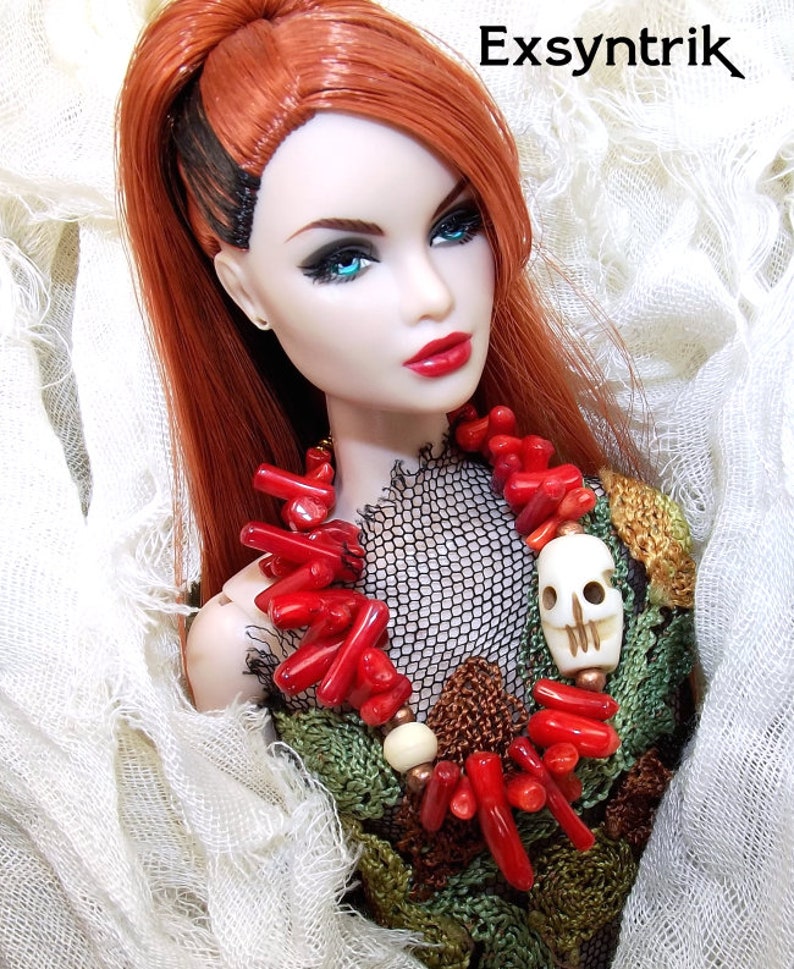 VOODOO Coral Vol.9 Ooak Skull Gothic Jewelry for 12 Dolls Like ...
