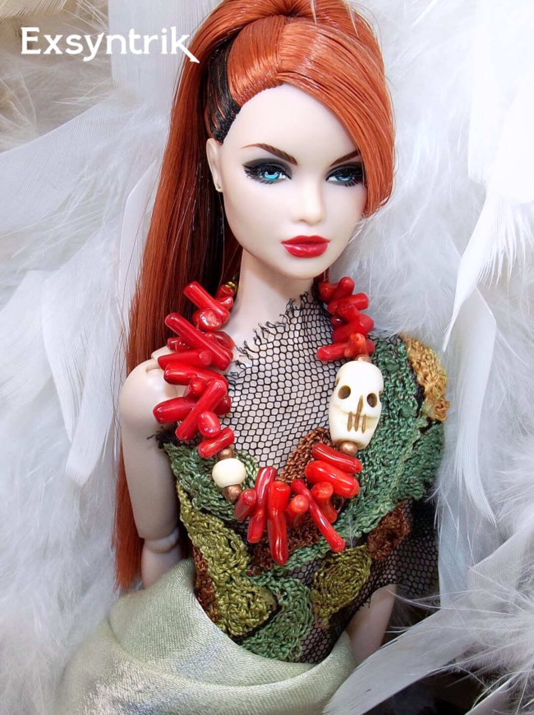 VOODOO Coral Vol.9 Ooak Skull Gothic Jewelry for 12 Dolls Like ...