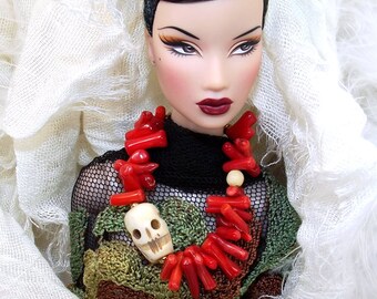 VOODOO Coral Vol.9 Ooak Skull Gothic Jewelry for 12 | Etsy