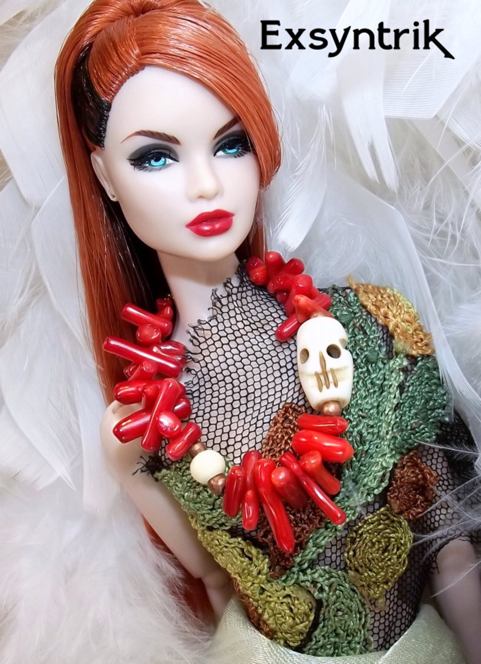 VOODOO Coral Vol.9 Ooak Skull Gothic Jewelry for 12 Dolls Like ...