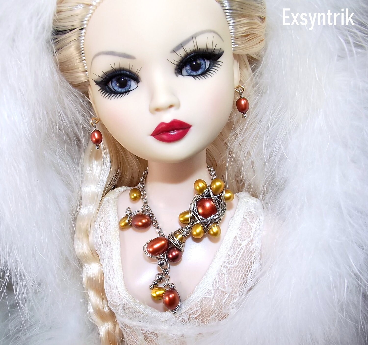SABRE DANCE - Ooak Freshwater Pearl Jewelry for 16"inch Dolls Like ...