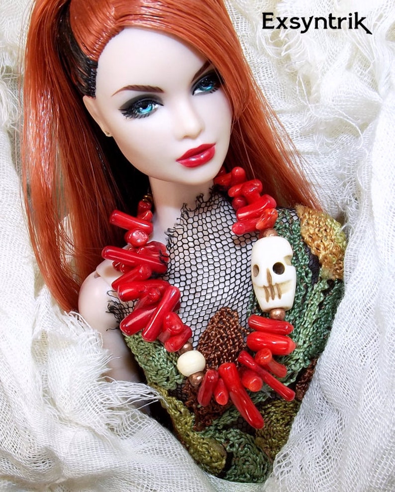 VOODOO Coral Vol.9 Ooak Skull Gothic Jewelry for 12 Dolls Like ...