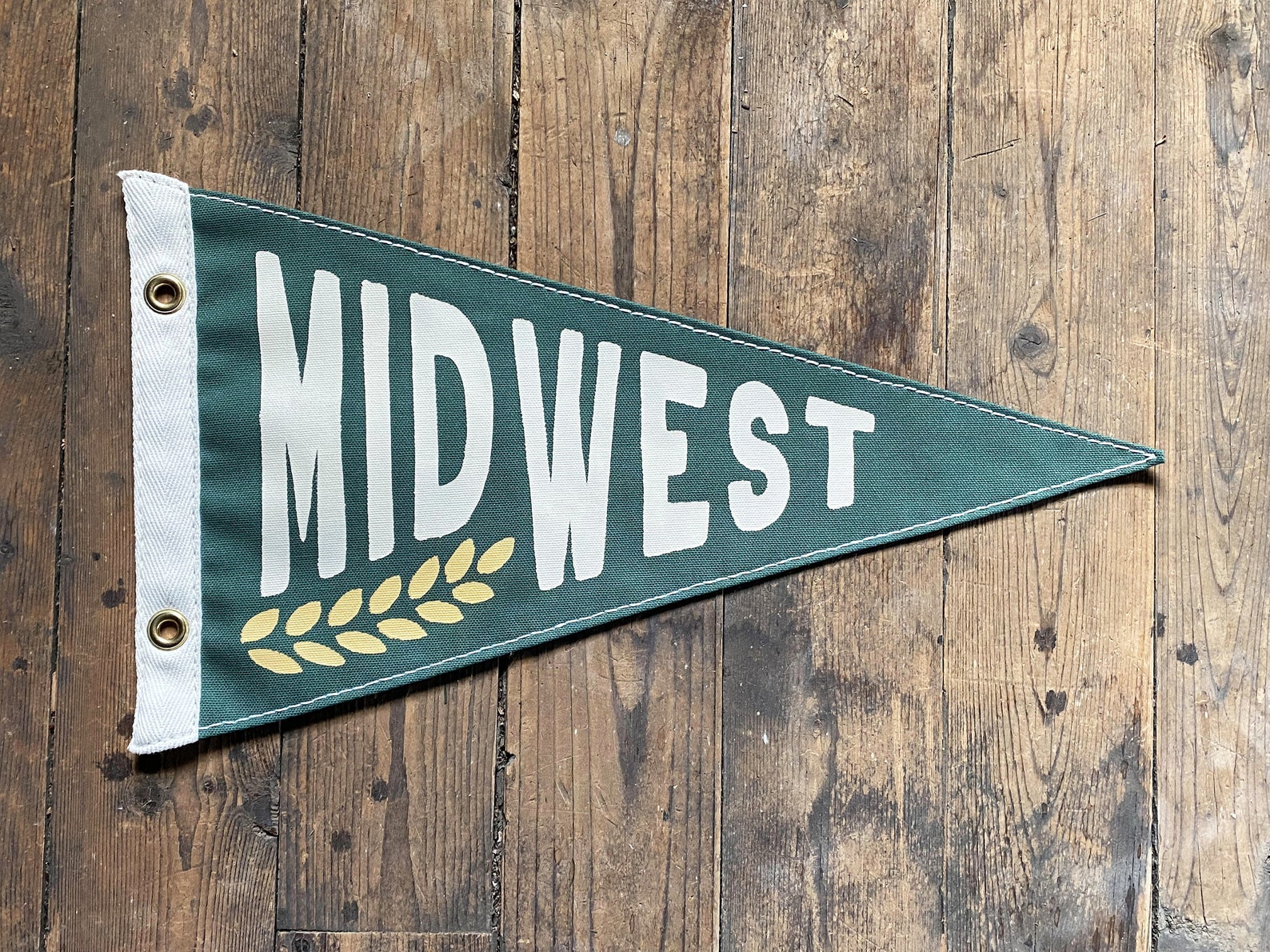 Midwest Vintage-inspired Canvas Pennant - Etsy