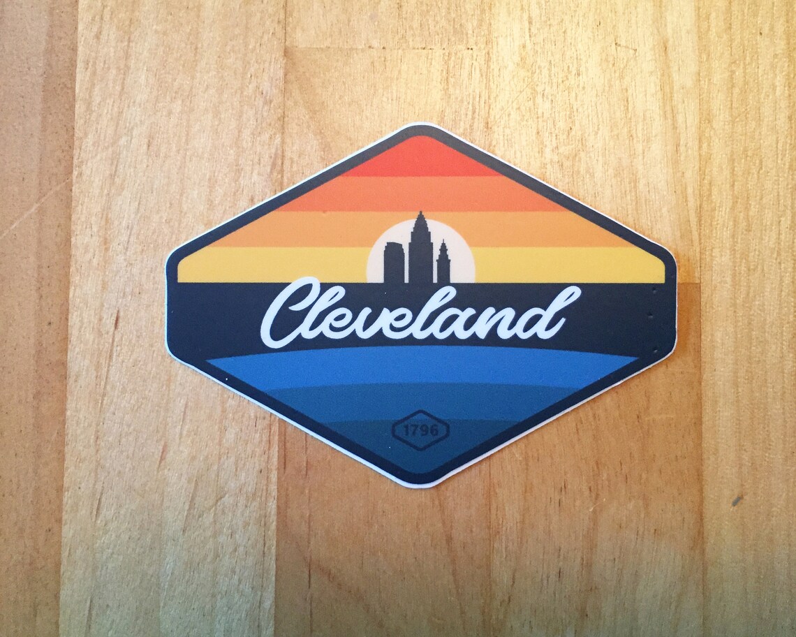 Cleveland 3 City Skyline Sticker Weather Resistant | Etsy