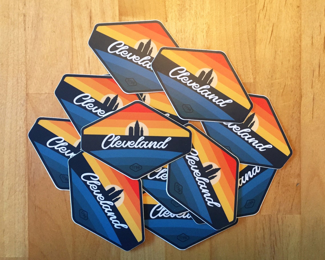 Cleveland 3 City Skyline Sticker Weather Resistant | Etsy