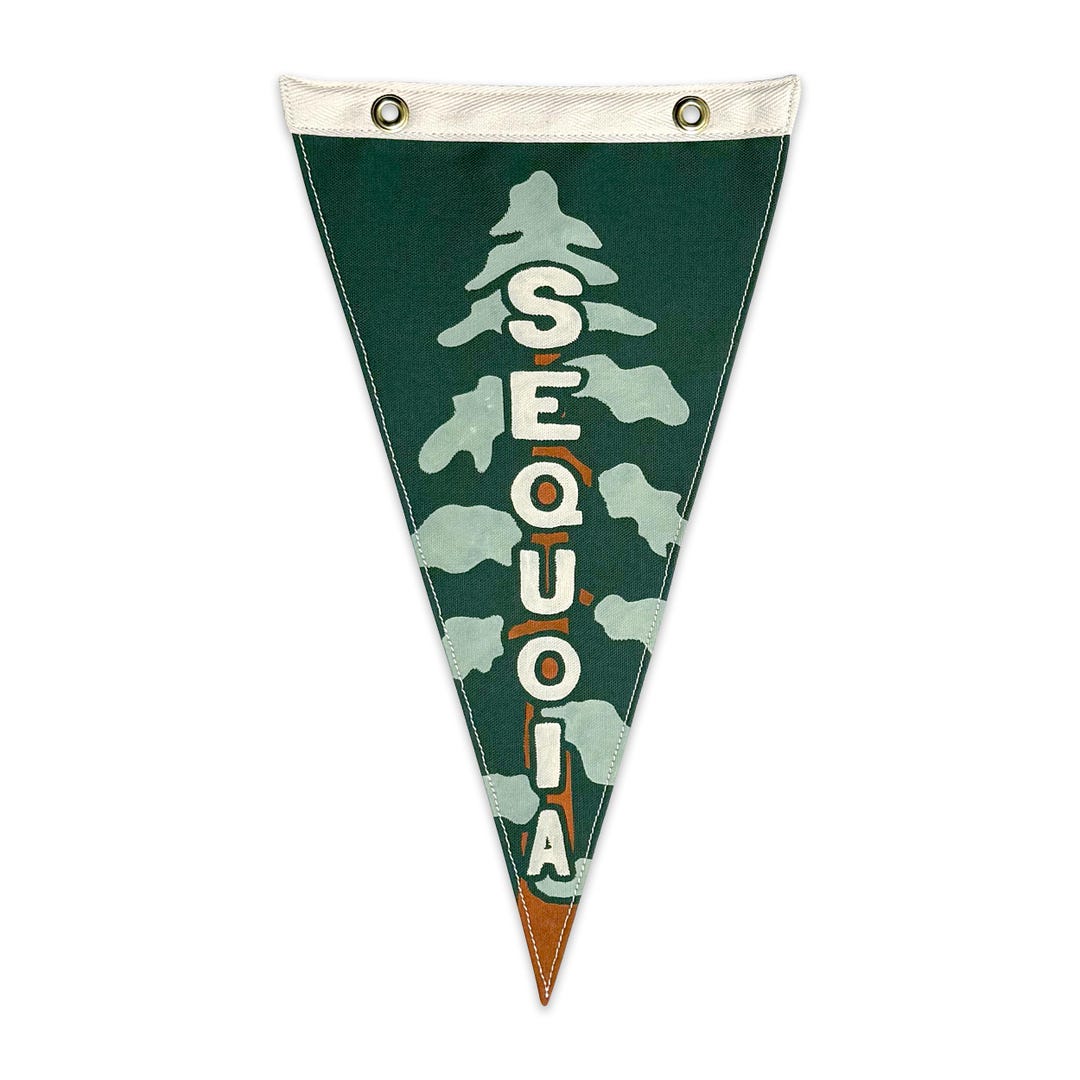Sequoia National Park Vintage-inspired Canvas Pennant - Etsy