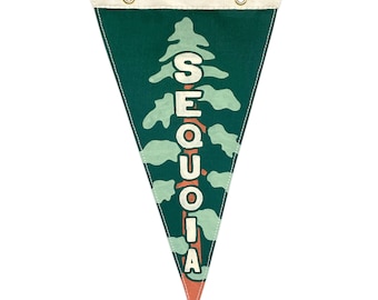 Vintage Inspired SEQUOIA National Park Canvas Camp Flag Pennant - Etsy