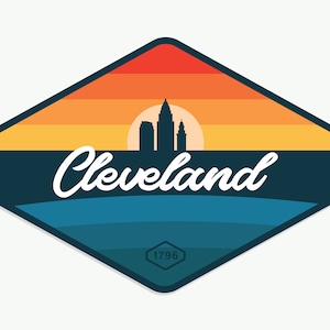 Cleveland 3 City Skyline Sticker Weather Resistant | Etsy