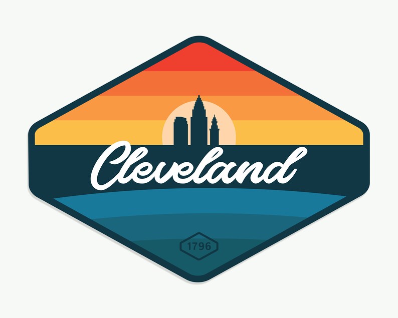 Cleveland 3 City Skyline Sticker Weather Resistant | Etsy