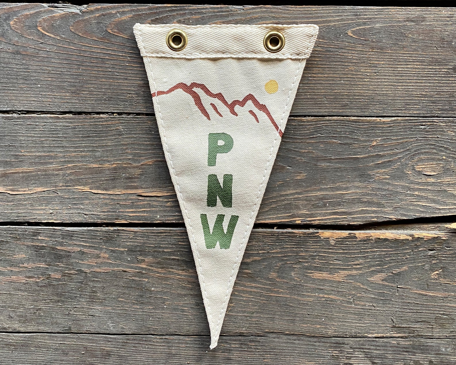 Pacific Northwest PNW Mountain Canvas Mini Pennant - Etsy