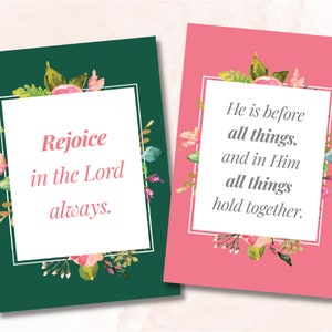 Printable Scripture Cards, Bible Verse Cards, Christian Encouragement ...