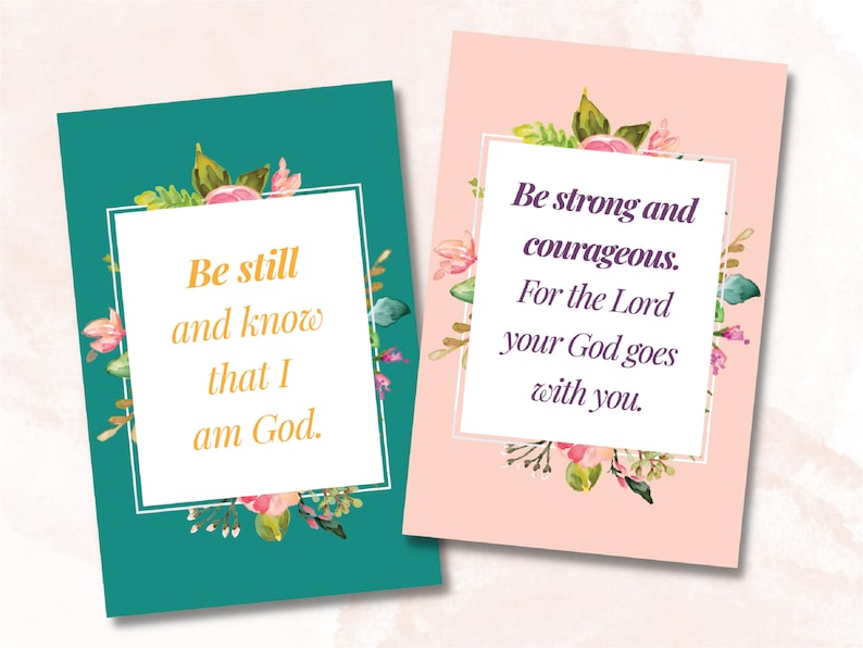 Printable Scripture Cards, Bible Verse Cards, Christian Encouragement ...