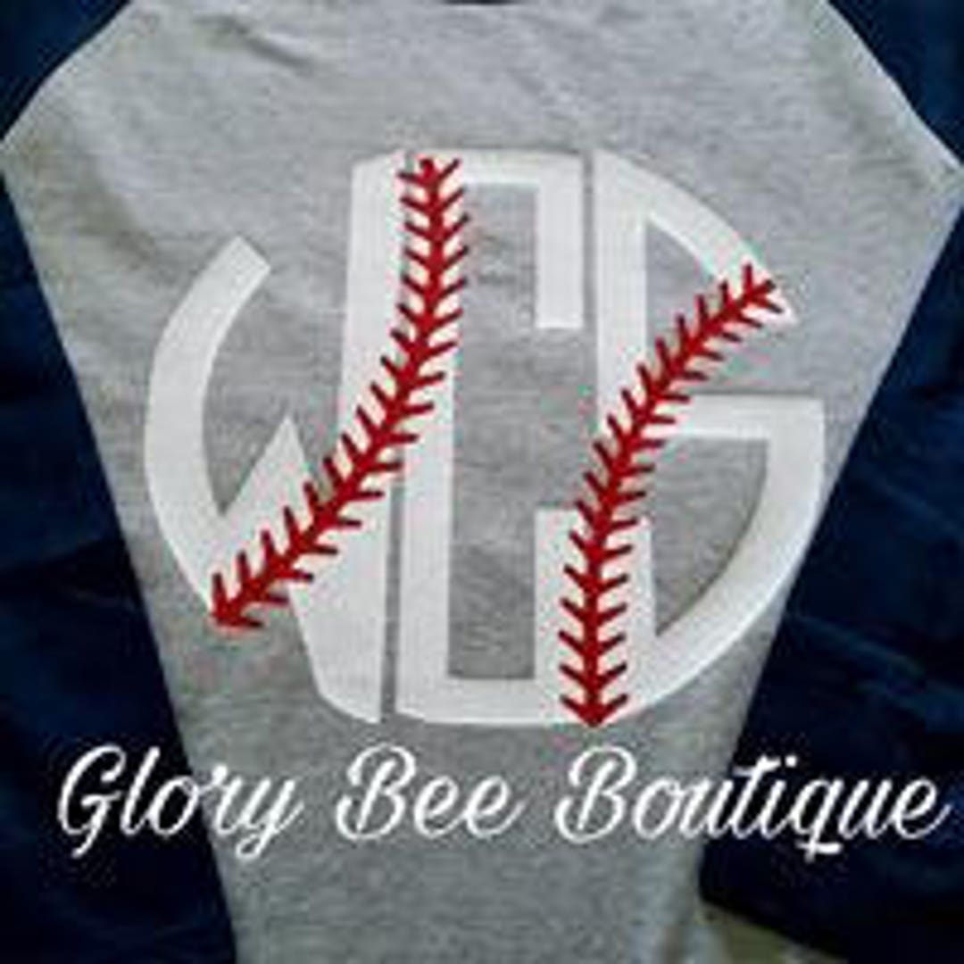 Baseball Monogram Raglan, Monogram Baseball Raglan, Baseball Mom ...