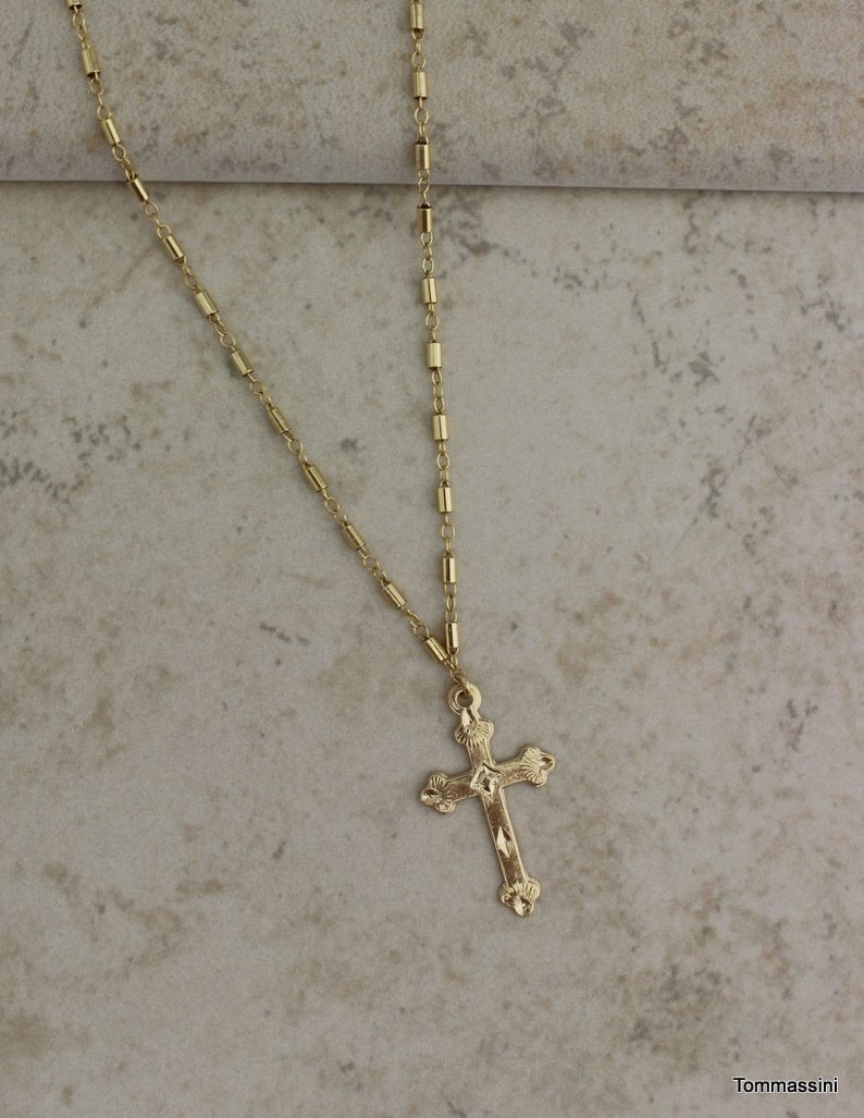 Delicate Cross Necklace Layered Cross Necklace Dainty Cross - Etsy