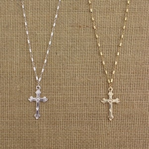 Delicate Cross Necklace, Layered Cross Necklace, Dainty Cross Necklace ...