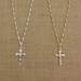 Delicate Cross Necklace, Layered Cross Necklace, Dainty Cross Necklace ...