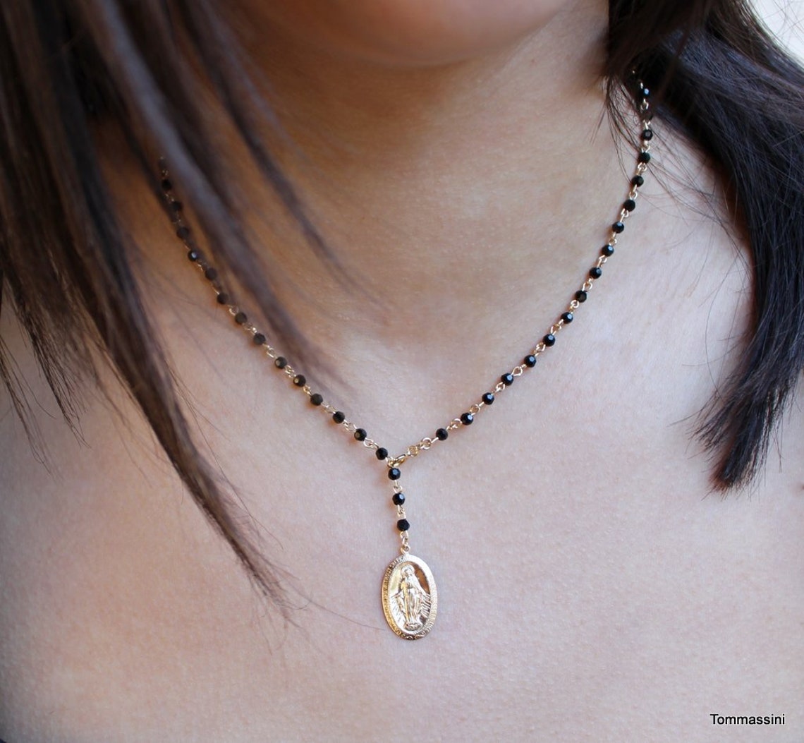 Cross Necklace Long Beaded Wrap Necklace Bead Cross Lariat | Etsy