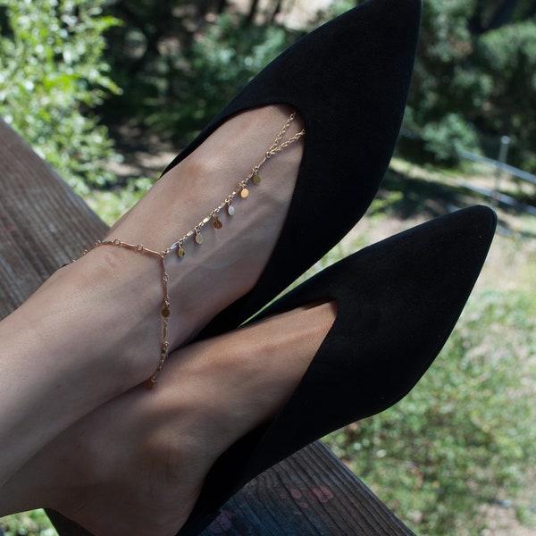 Anklet With Toe Ring - Etsy