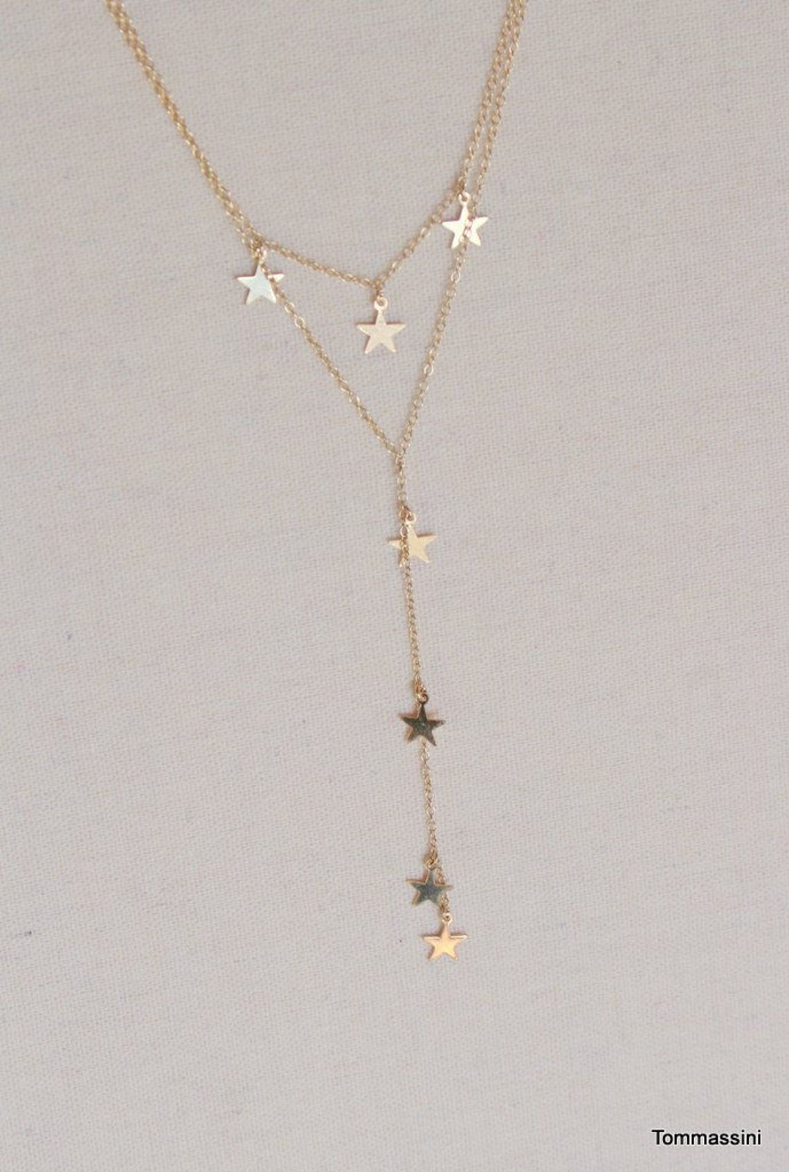 Y necklace Star Y necklace Gold or Silver Star Y necklace | Etsy