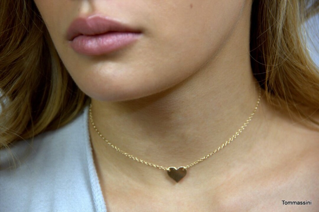 Regalo de San Valentín, Collar de corazón delicado, Collar de corazón ...