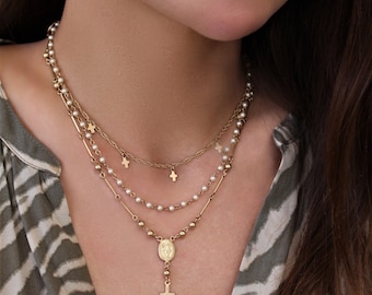 Multi Layer Necklace - Etsy