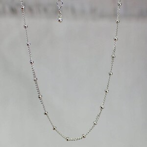 Beaded Chain Layered Necklace, Layering Dainty Satellite Chain ...