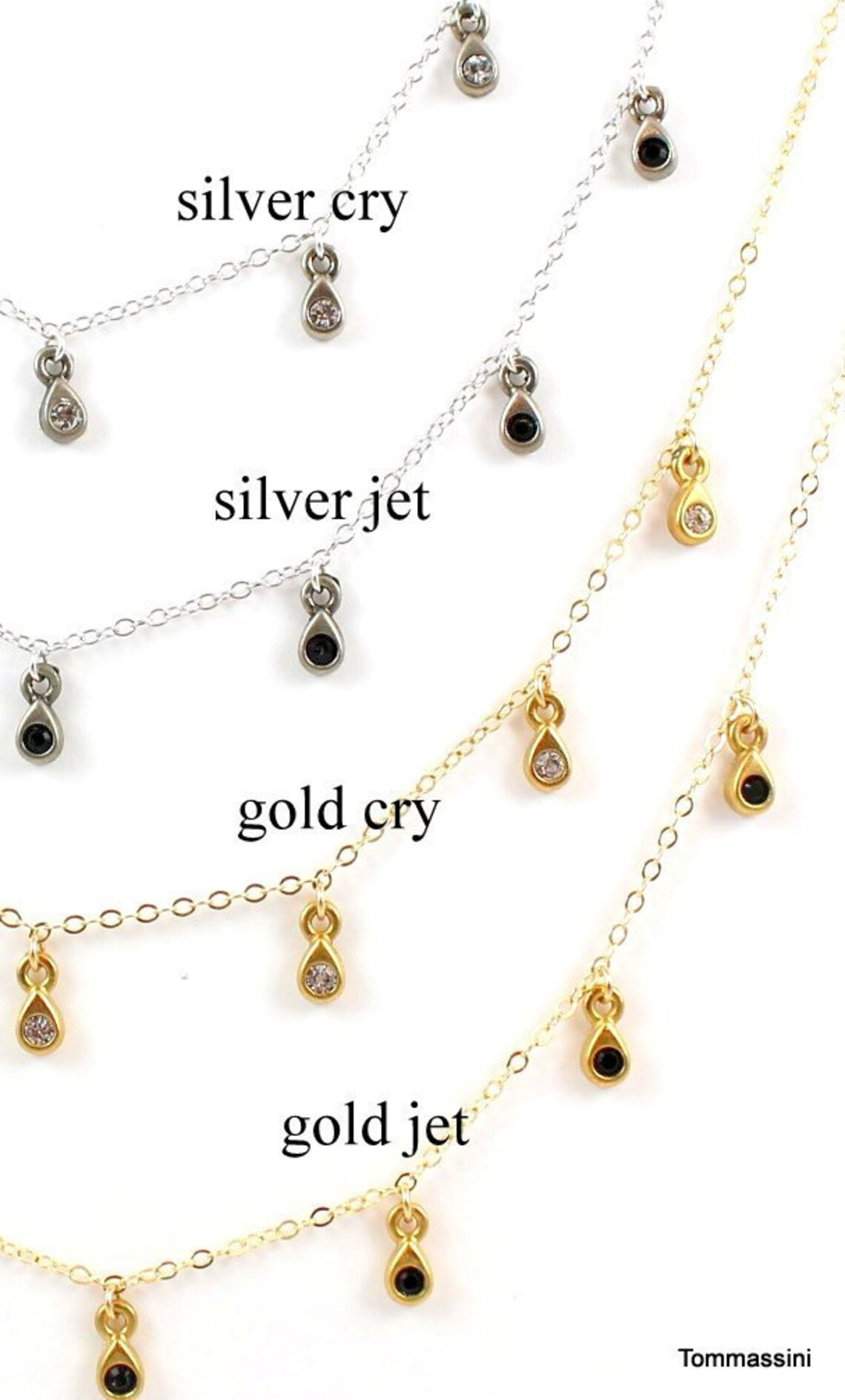 Dangle Necklace Dainty Dangling Necklace Layering Necklace - Etsy