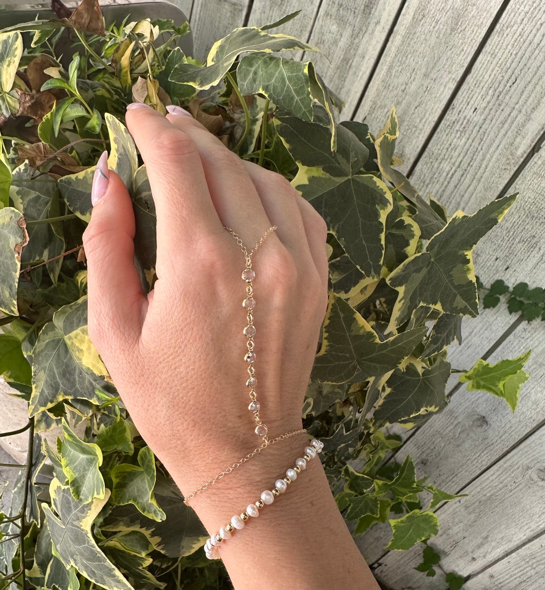 Gold Hand Chain Bracelet Finger Chain Bracelet Hand Chain - Etsy