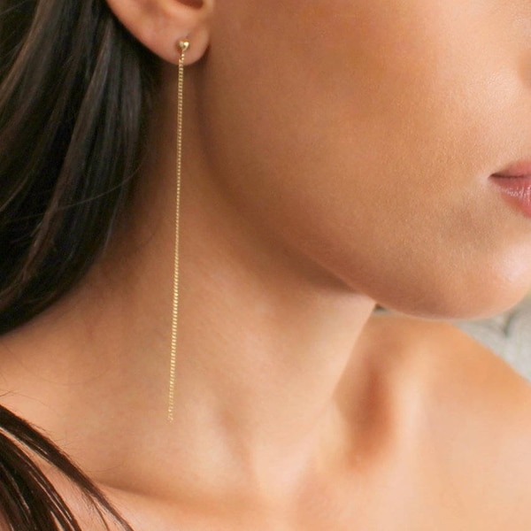 Chain Drop Earrings - Etsy