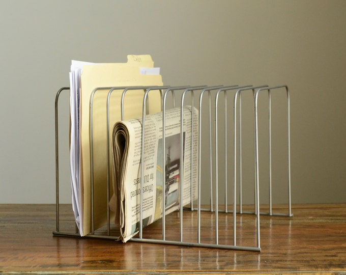 Wire File Holder Mad Men Office Decor Metal Paper File - Etsy