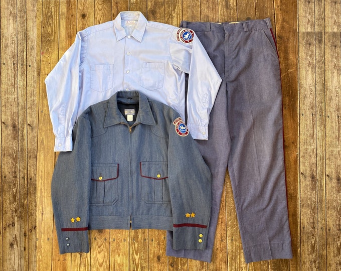Vintage 60s US Postal Service 3pc Uniform Large Jacket 34" Waist 30 ...
