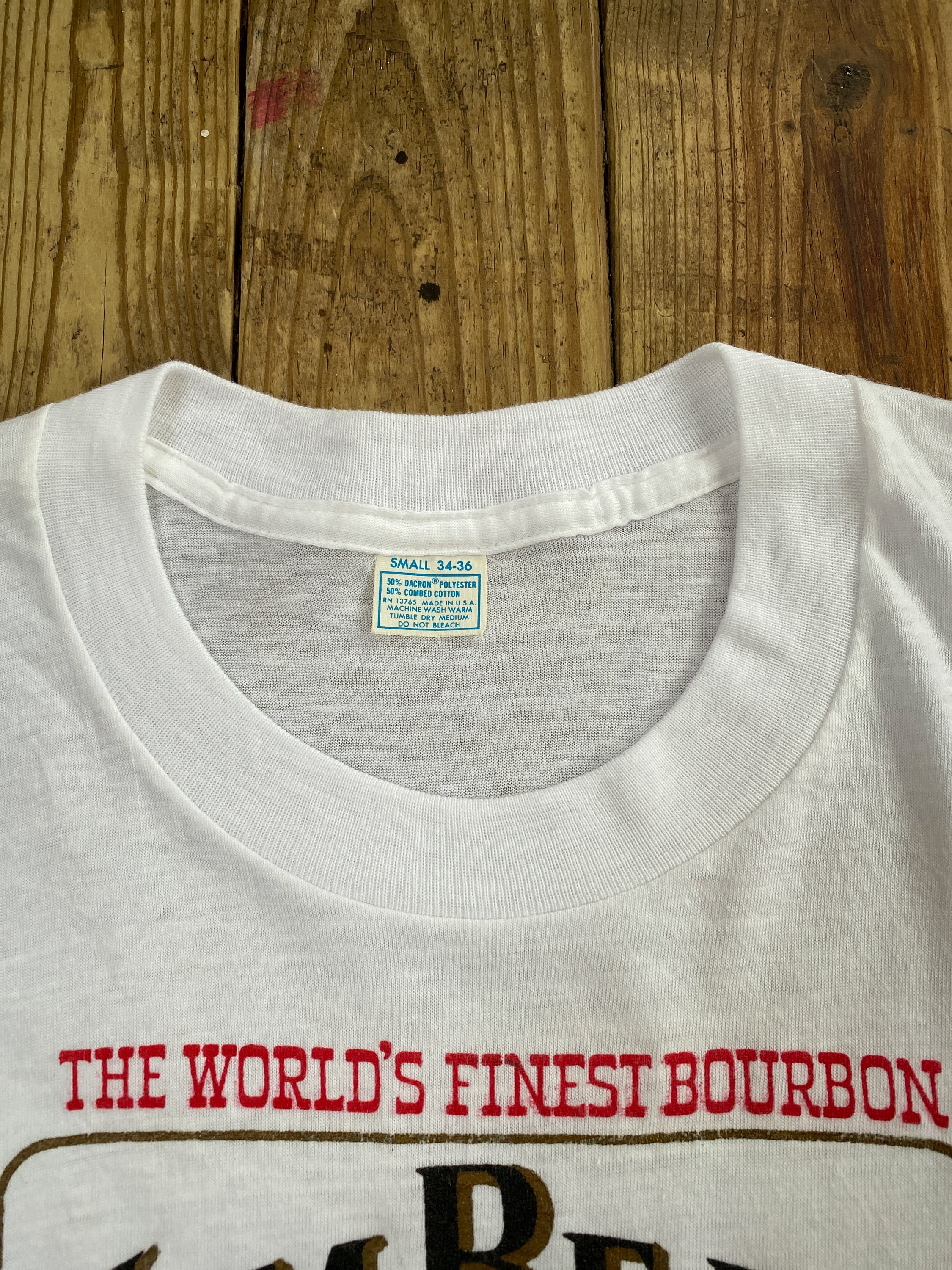 Vintage 70s JIM BEAM Whiskey T-shirt SMALL Original 1970s Vintage 70s JIM BEAM Whiskey T-shirt SMALL Original 1970s