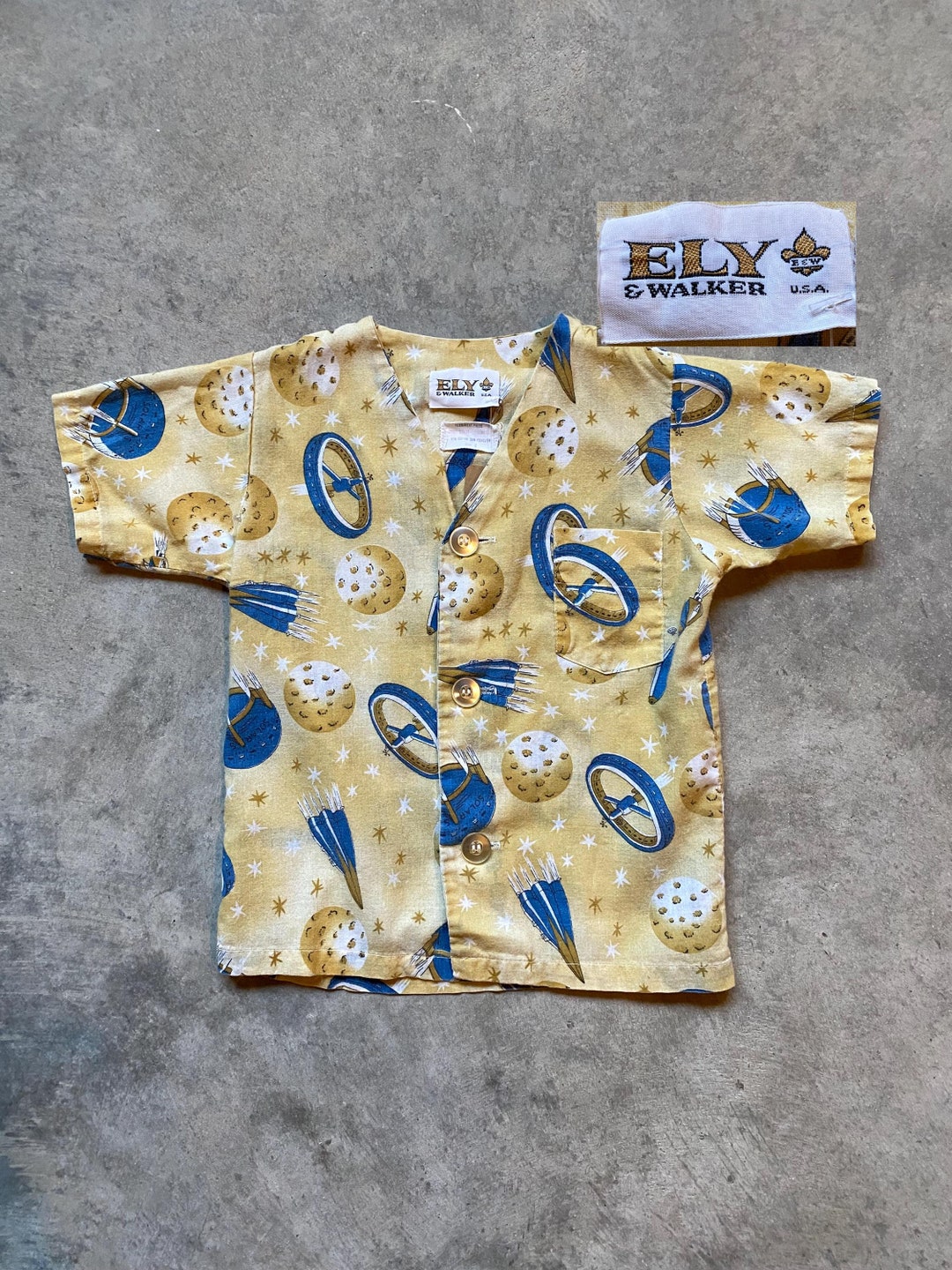 Vintage 60s Atomic Space Design Youth Sleep Shirt Size 4 Original 1960s ...