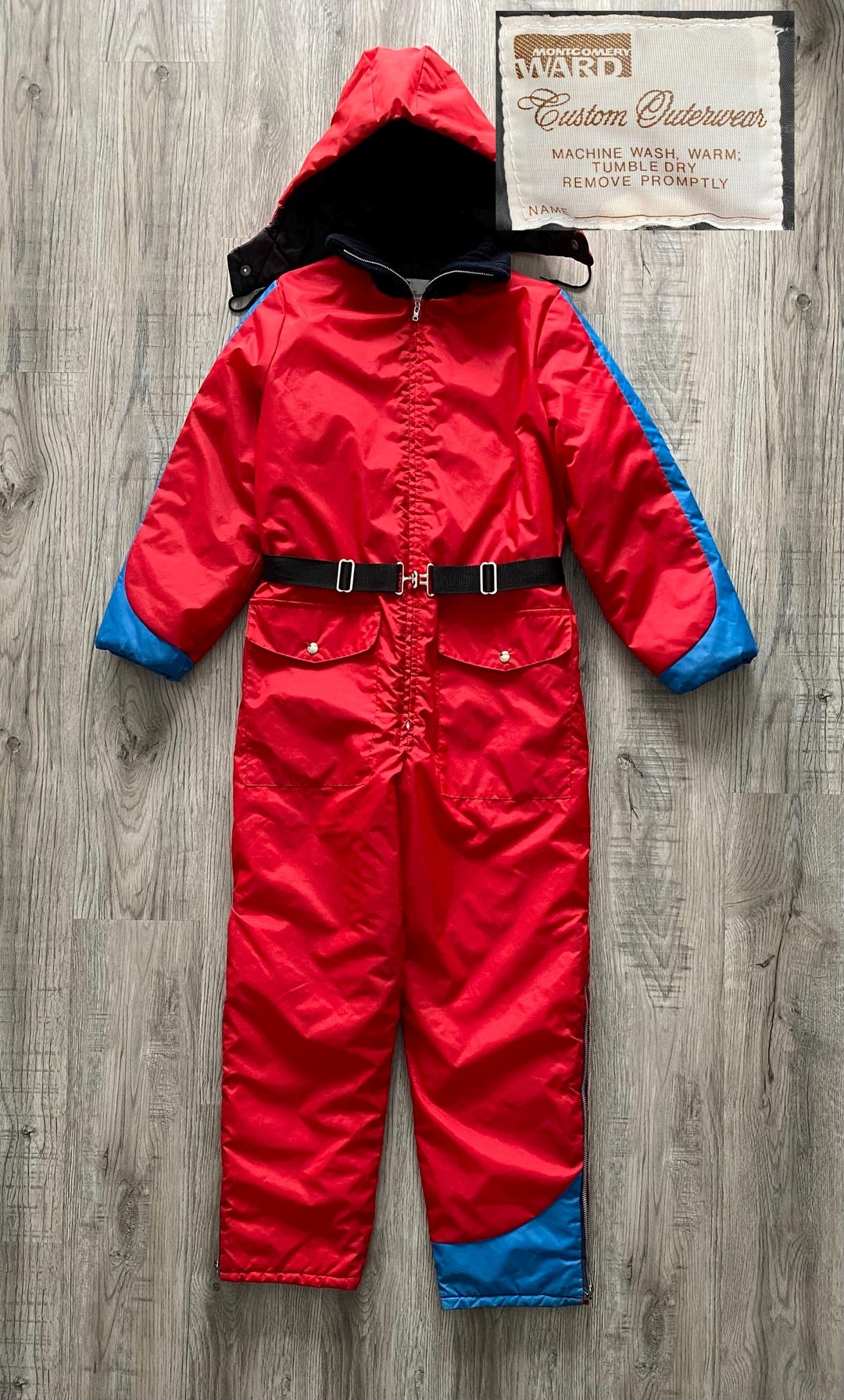 Vintage 70s 80s Montgomery Ward Snowsuit Youth / Boys XL | Adult XS ...