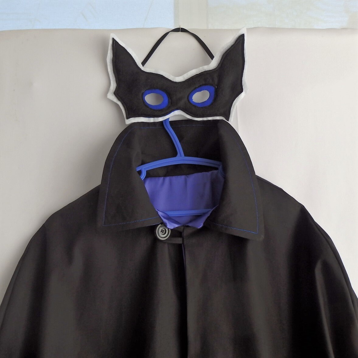 Vampire Cape with Bat Mask Kids Bat Cape Count Dracula Size | Etsy