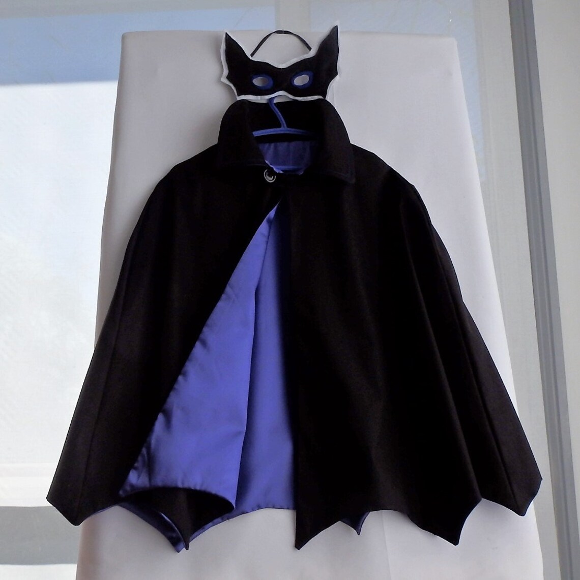 Vampire Cape with Bat Mask Kids Bat Cape Count Dracula Size | Etsy