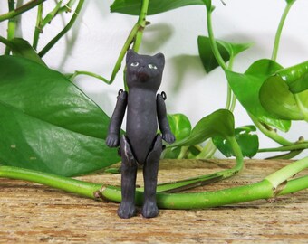 Hertwig Black Cat Early 1900's German Figurine RARE 2.75 Jointed Limbs ...