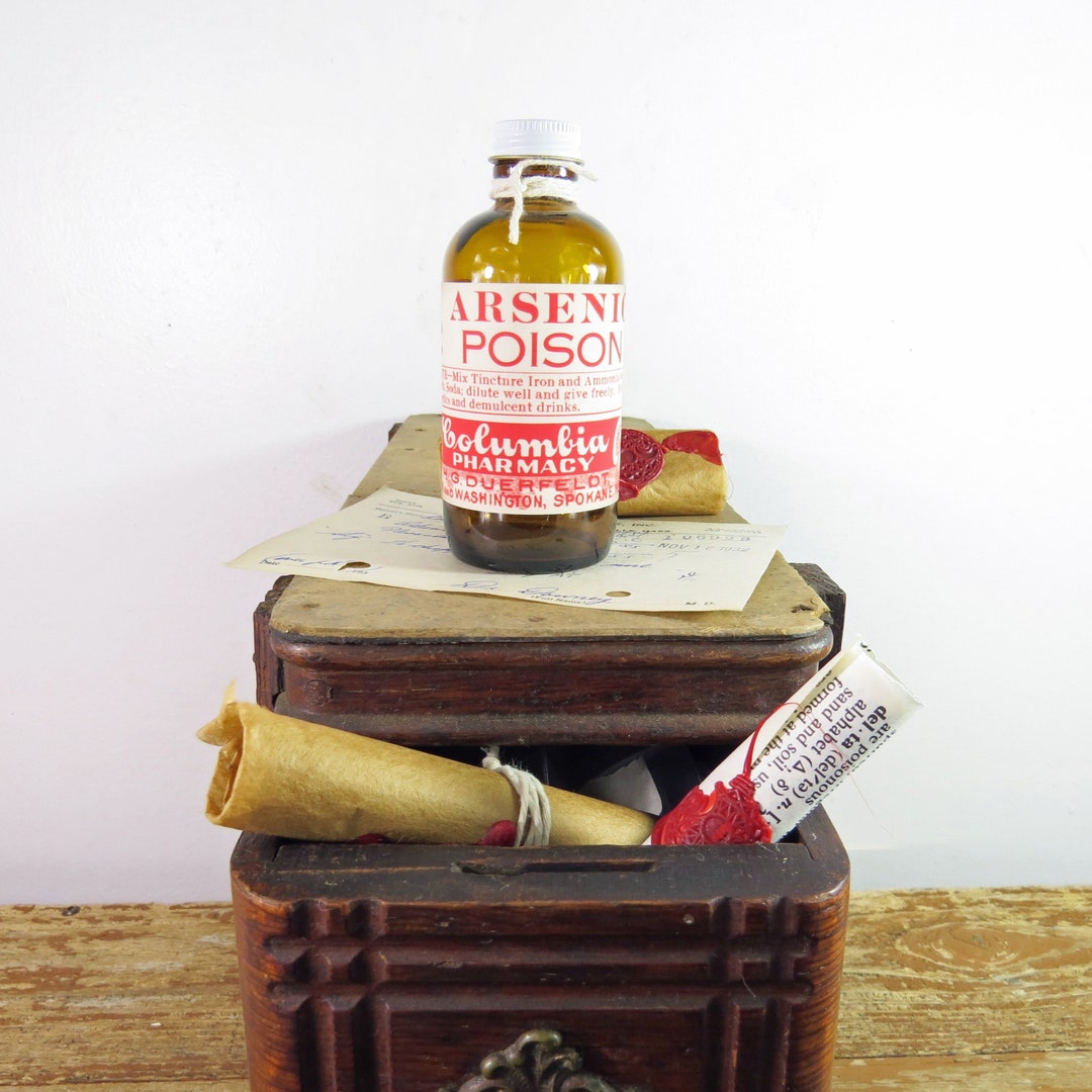 Replica Arsenic Poison Bottle REPLICA/REPRODUCTION EMPTY Amber Glass ...