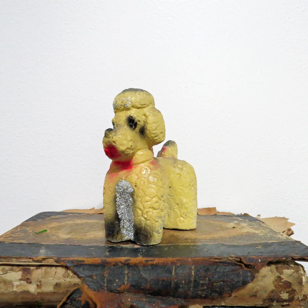 French Poodle Figurine Vintage Chalkware Carnival Prize 1930's-40's 5 ...
