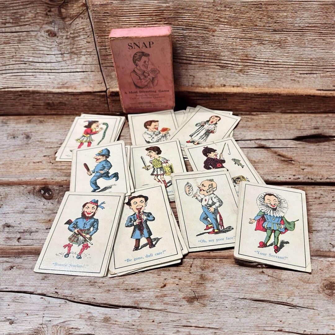 Snap Playing Cards Spears 1933 GROTESQUE CHARACTERS in Original Box - Etsy