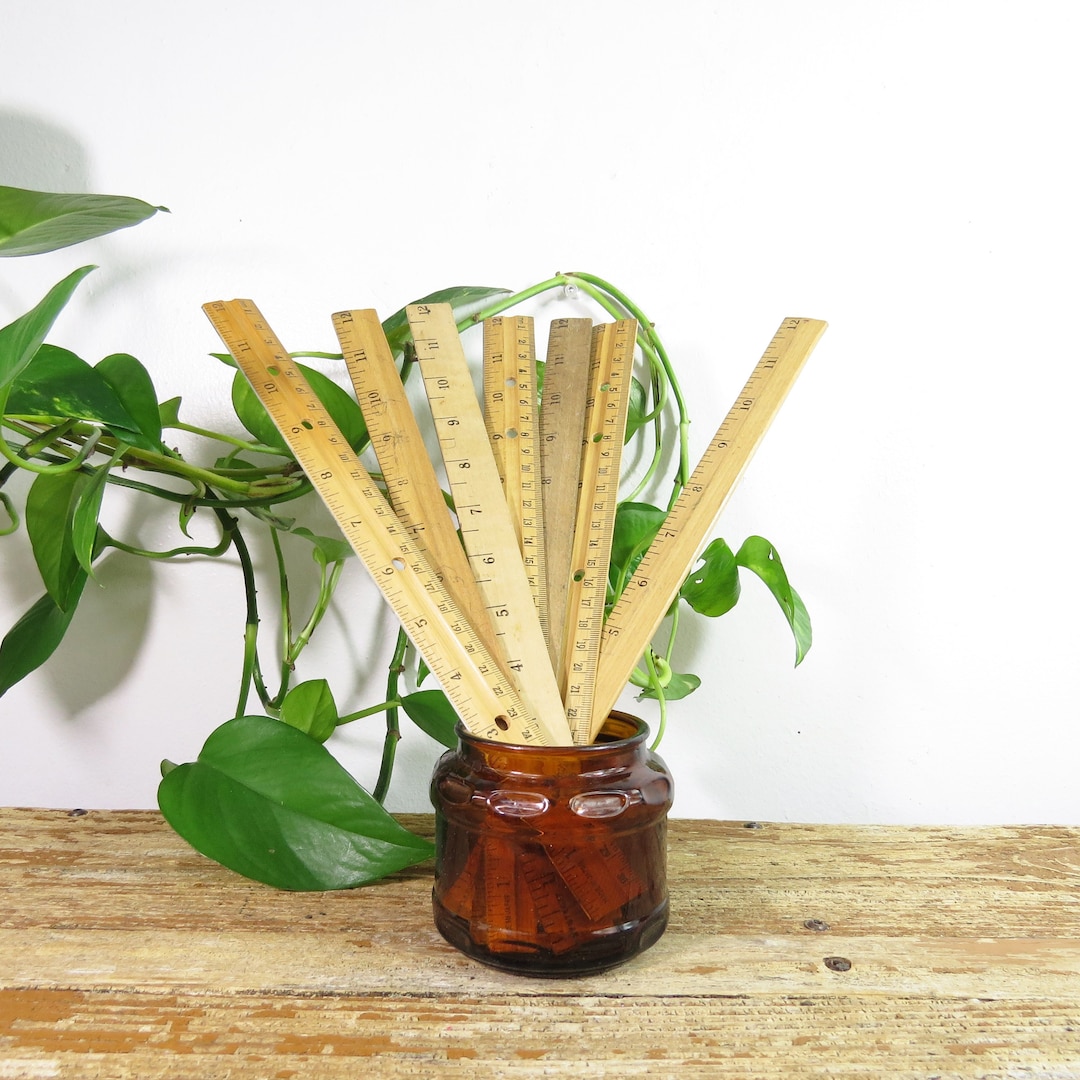 7 Vintage Wood Rulers 12" Old Rulers - Etsy