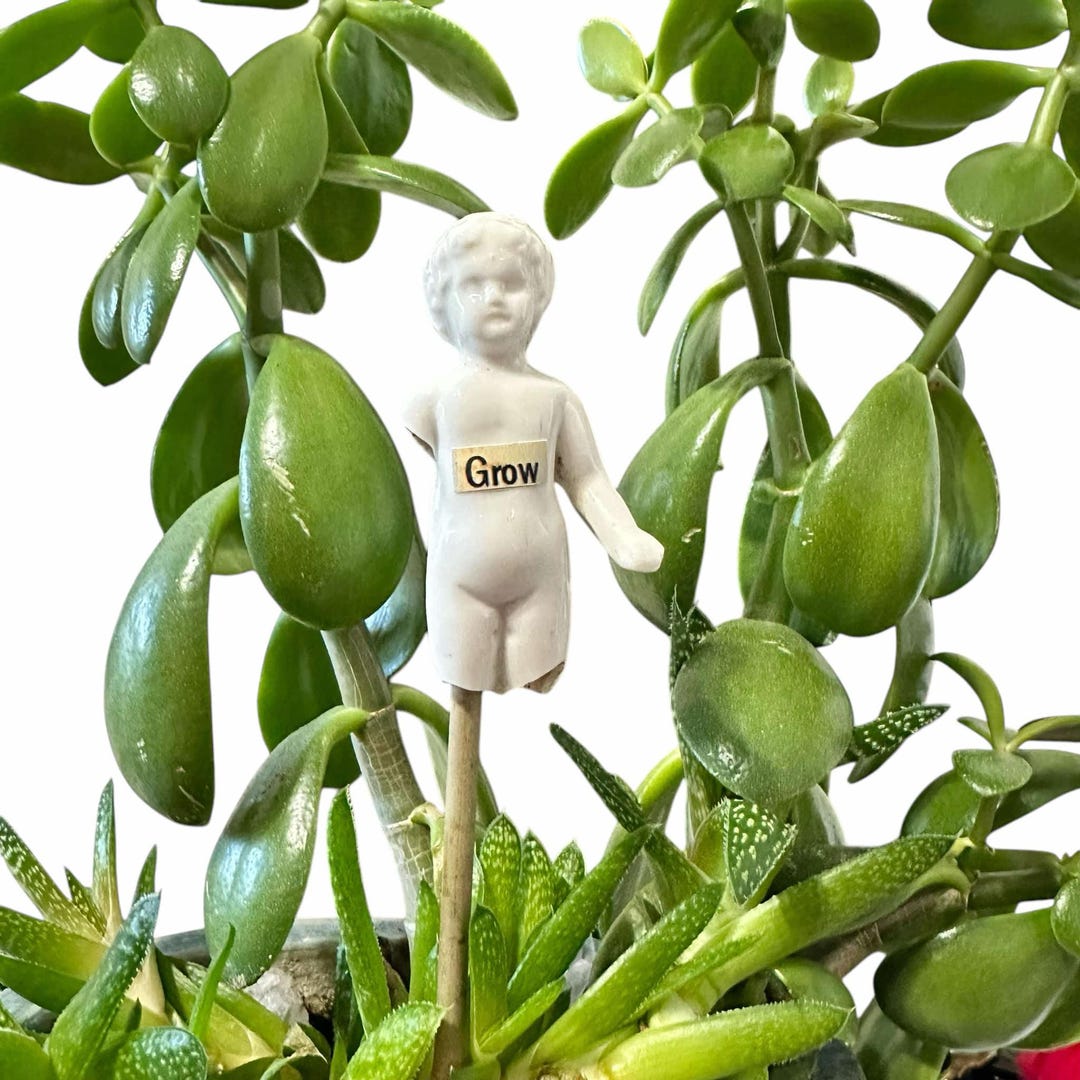 Frozen Charlotte Plant Stake GROW Indoor Planter Decor 8.75" - Etsy