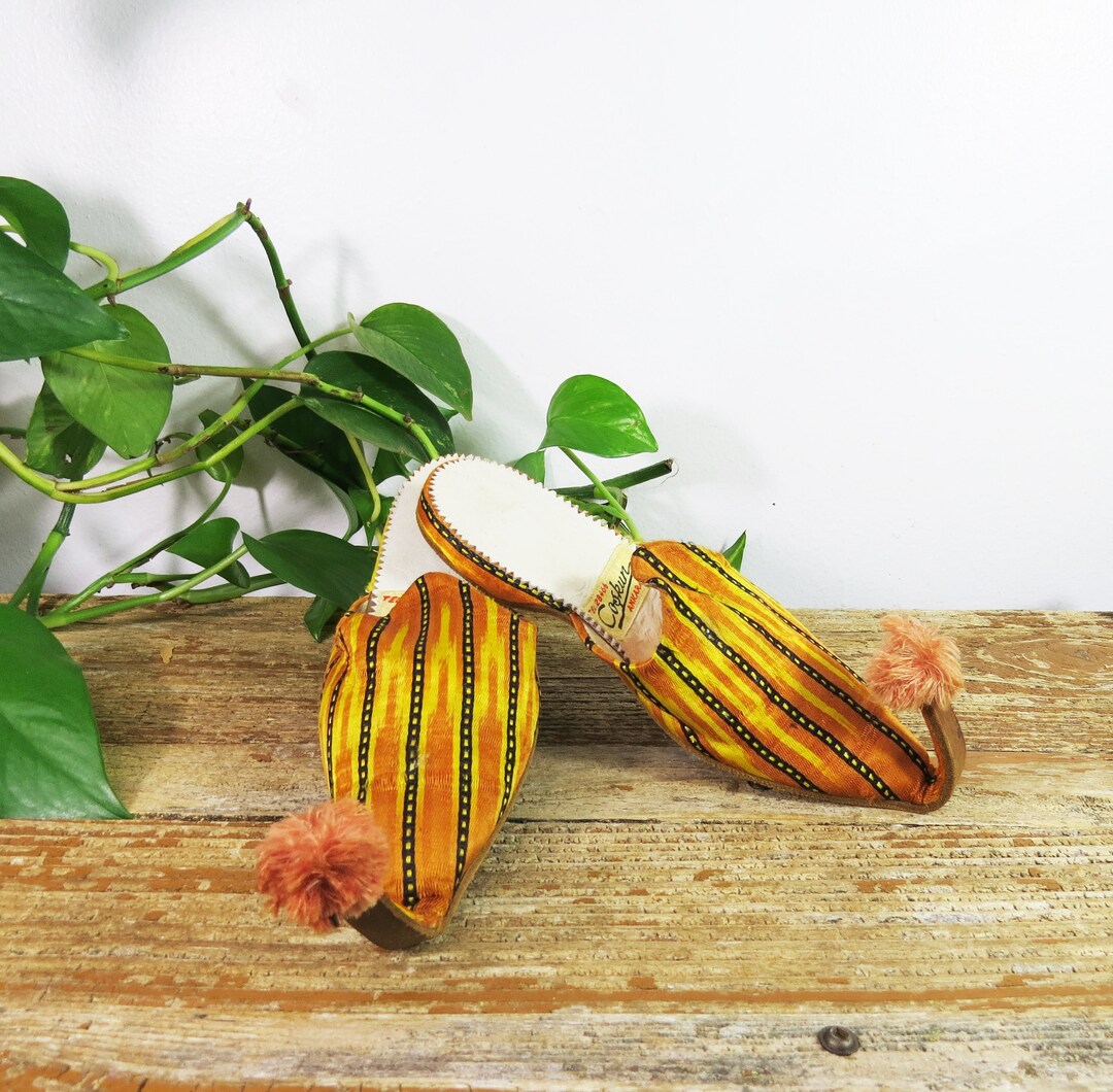 Aladdin Style Slippers Children's Ankara Turkey 1960's Embroidered ...